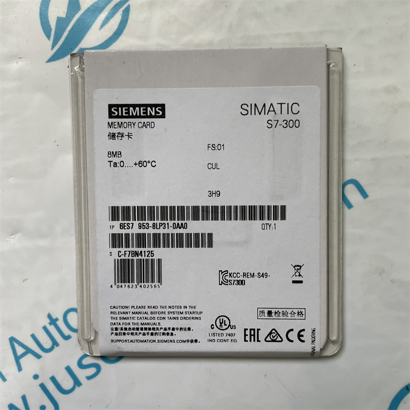 SIEMENS memory card 6ES7953-8LP31-0AA0 SIMATIC S7, Micro Memory Card for S7-300/C7/ET 200, 3, 3V ...