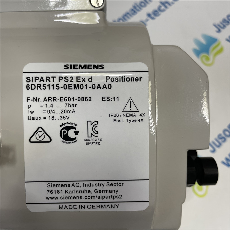 SIEMENS 6DR5115-0EM01-0AA0 SIPART PS2 smart electropneumatic positioner ...