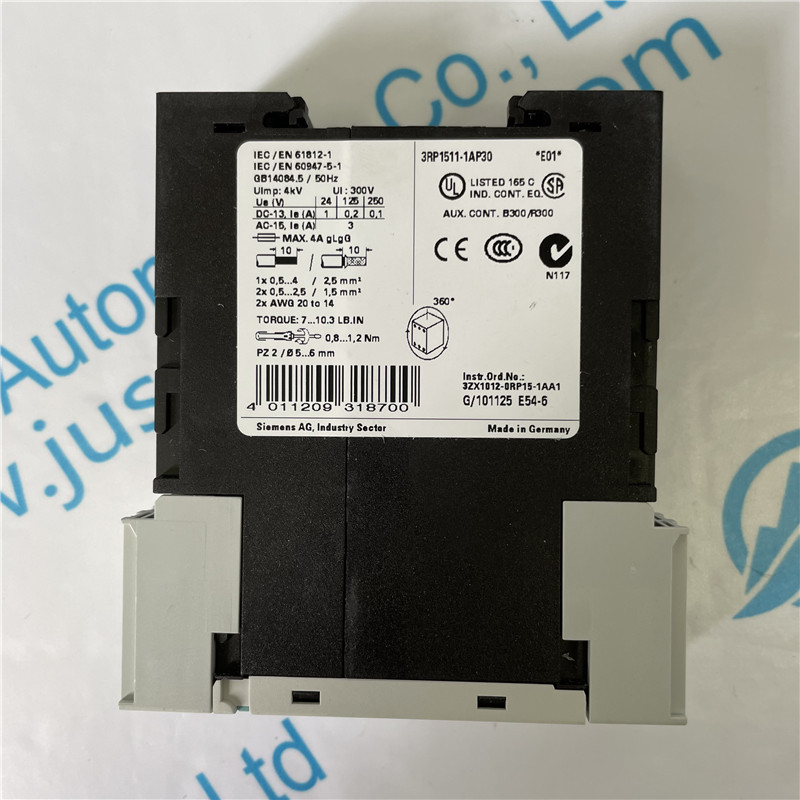 SIEMENS solid state time relay 3RP1511-1AP30 1 change-over contact, 1 ...