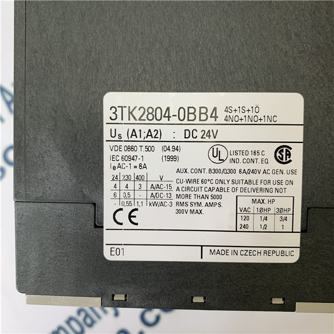 SIEMENS 3TK2804-0BB4 CONTACTOR COMBINATION FOR SAFETY CIRCUITS ENABLING ...