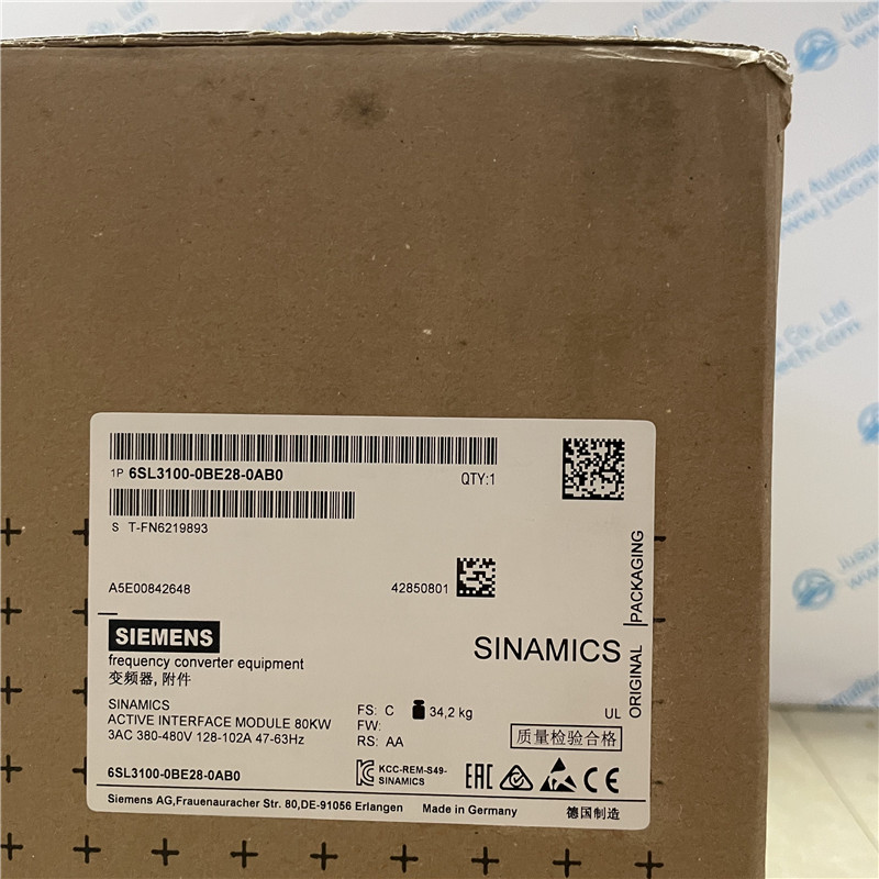 SIEMENS inverter accessories 6SL3100-0BE28-0AB0 SINAMICS S120 ACTIVE ...