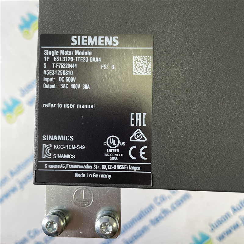 SIEMENS inverter 6SL3120-1TE23-0AA4 SINAMICS S120 Single Motor Module ...